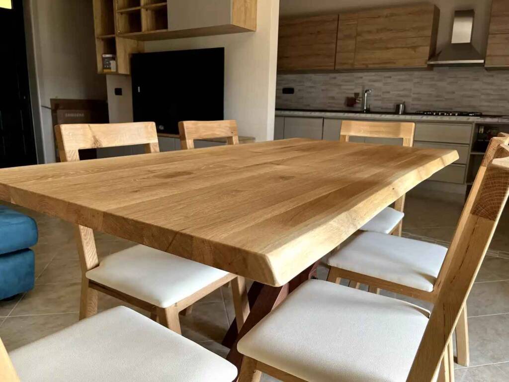 Tavolo In Rovere 6/8 Posti Cucina O Soggiorno - WoodDecor